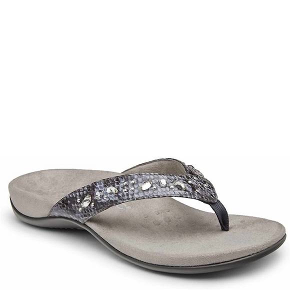 Vionic | Shoes | New Vionic Womens Lucia Snake Thong Sandal In Slate ...